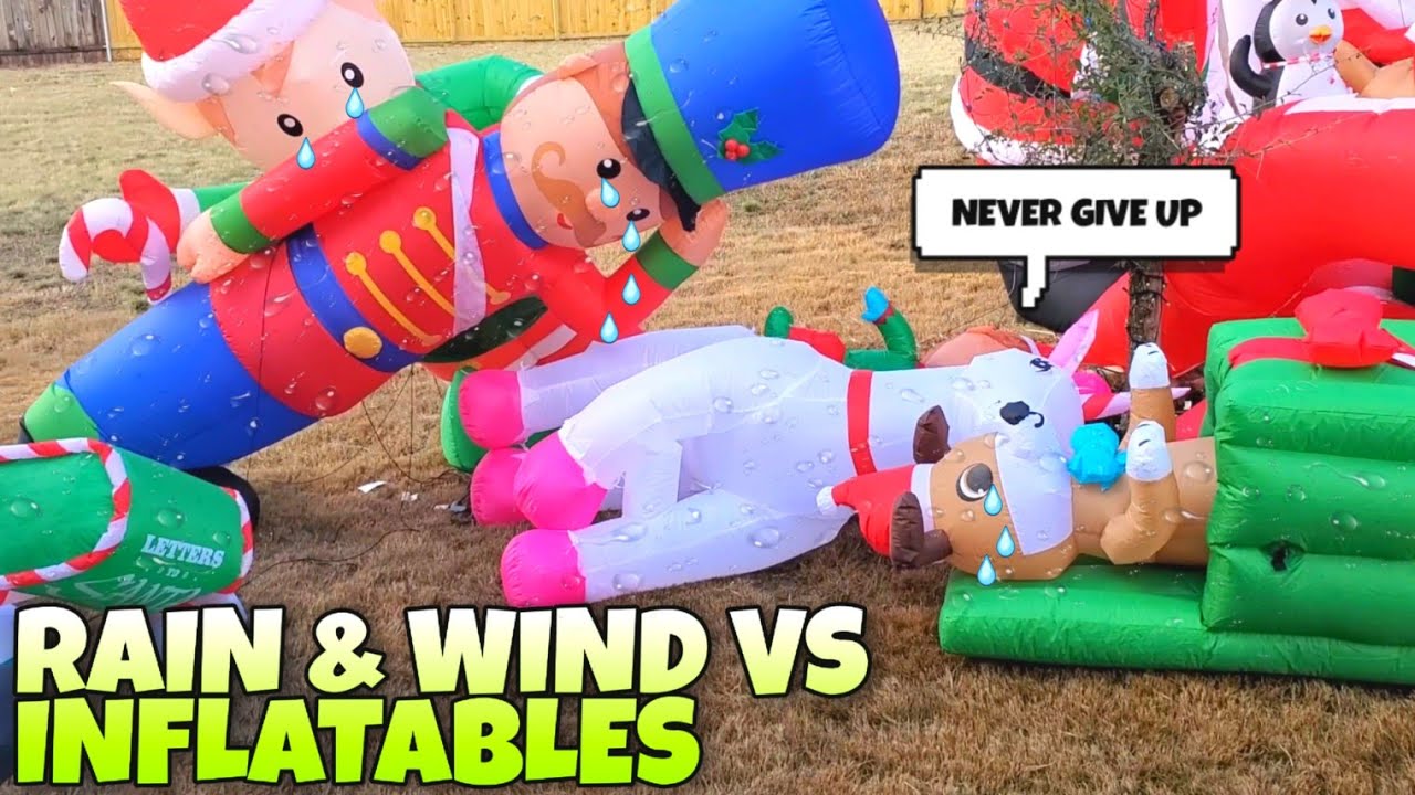 Should I Unplug Inflatables in Yard During Rain? - Organize With Sandy